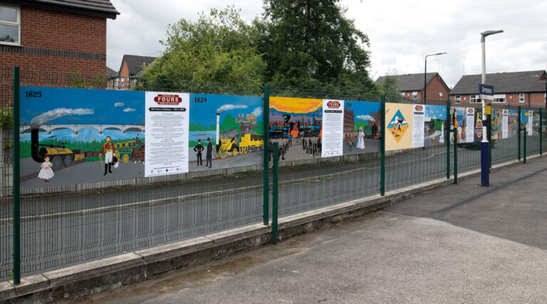 Railway art meets social history in milestone birthday for Urmston ...