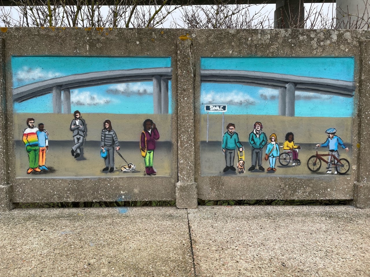 Mural brightens up platform at Swale Halt Station - Community Rail Network