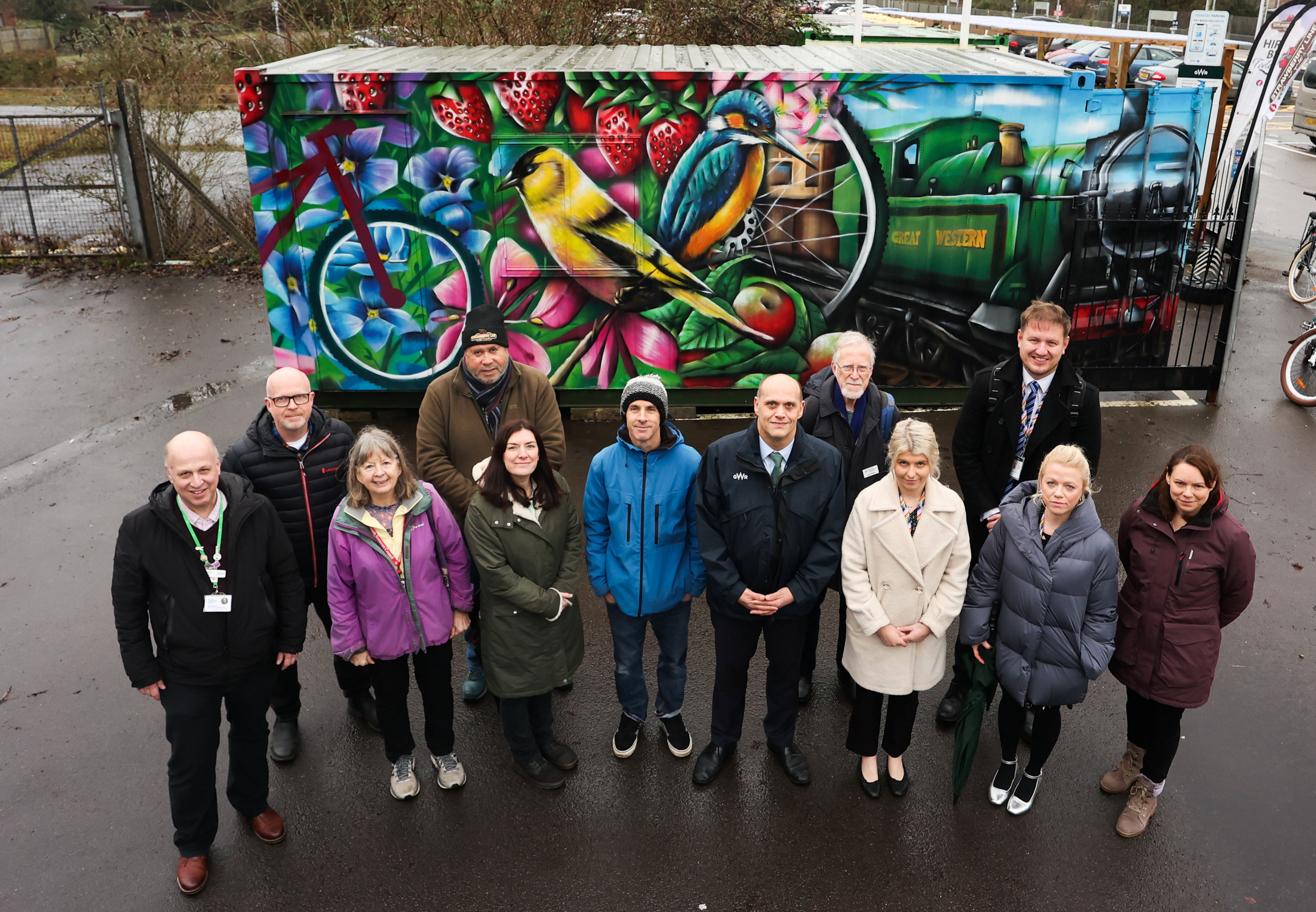 Local artist transforms cycle hub at Yatton Station - Community Rail ...