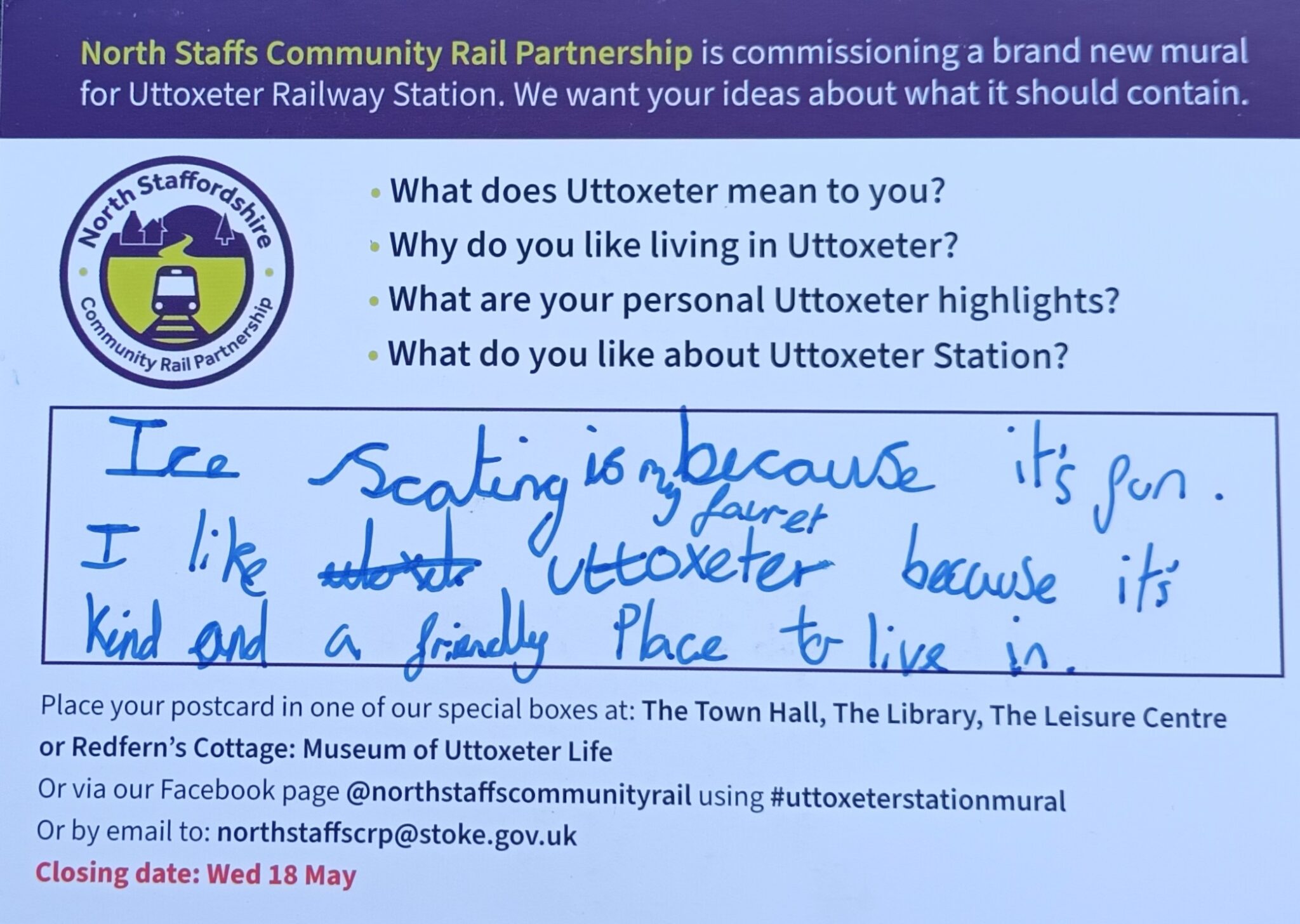 Community-led artwork showcases 'Your Uttoxeter' - Community Rail Network
