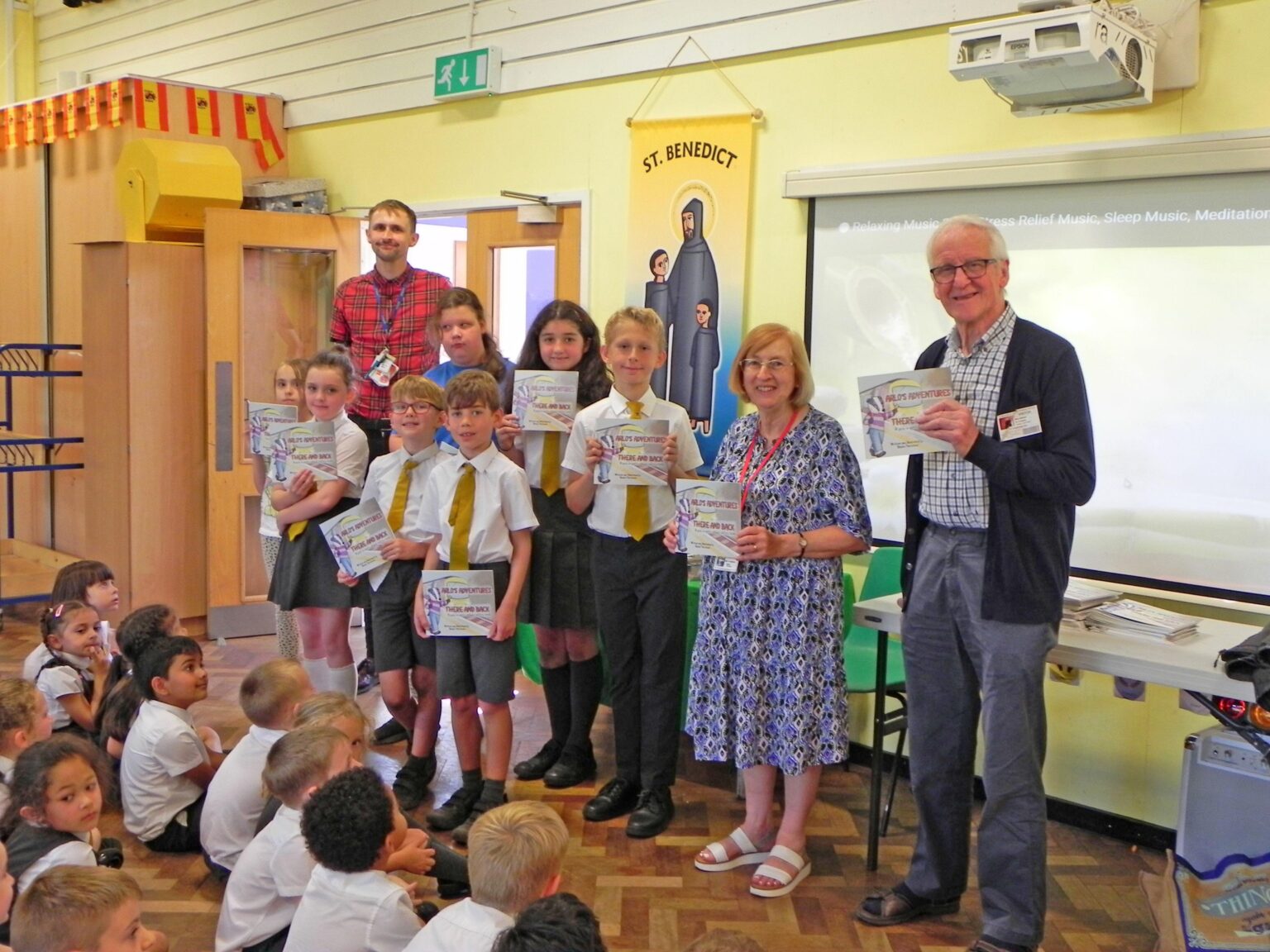 Friends of Handforth Station donate rail safety books to local school ...