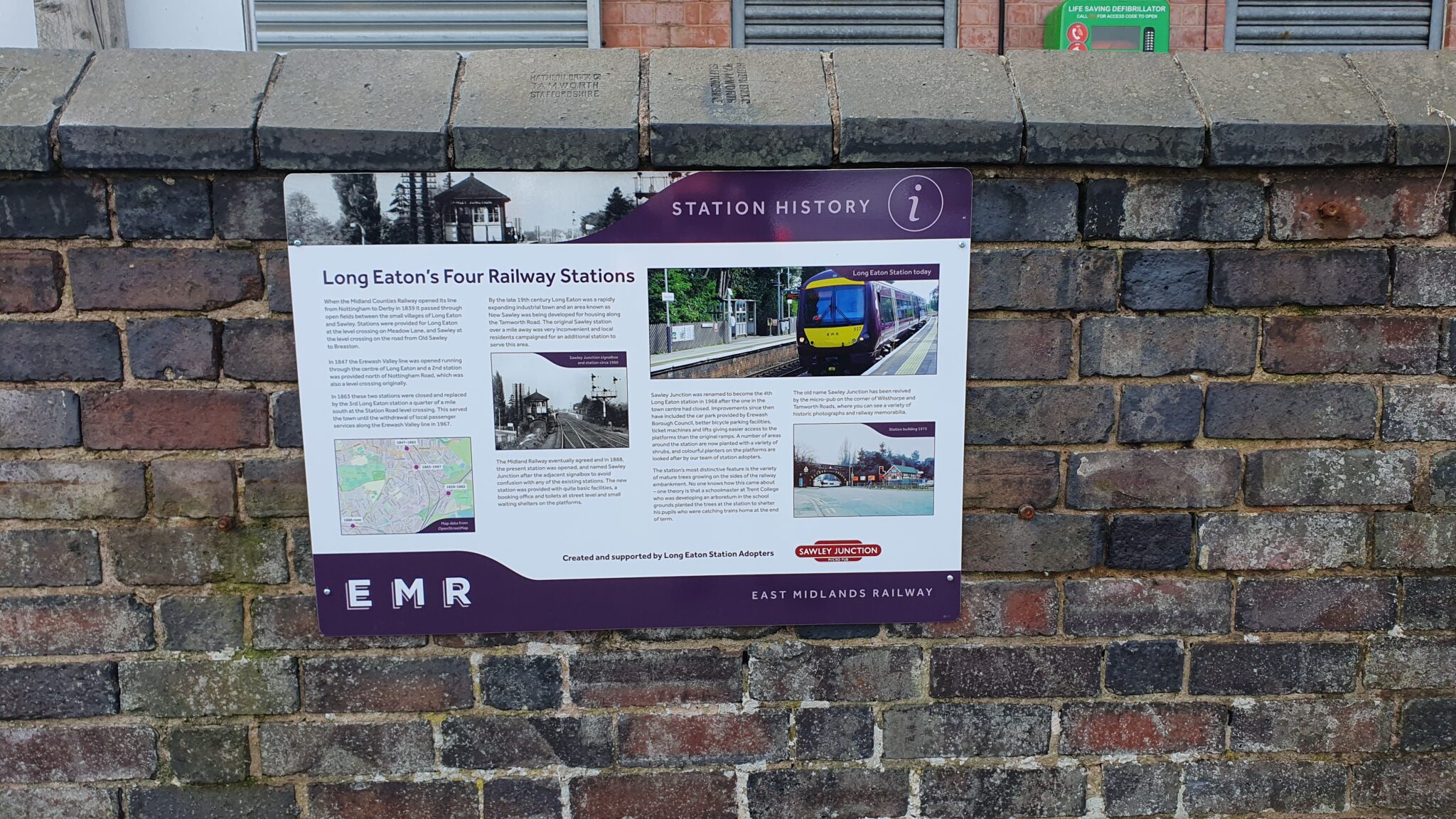 Information panels illuminate the history of Long Eaton's four railway ...